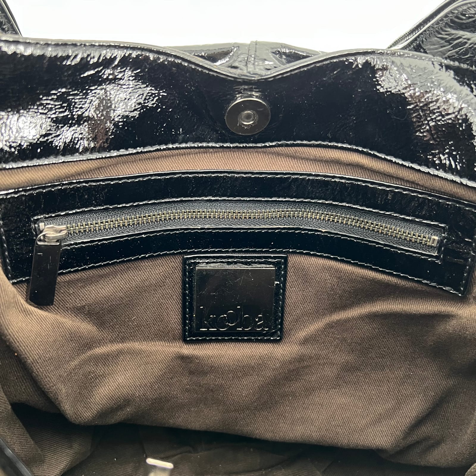 Kooba Black Patent Leather Shoulder Bag Kooba Black Patent Leather ...